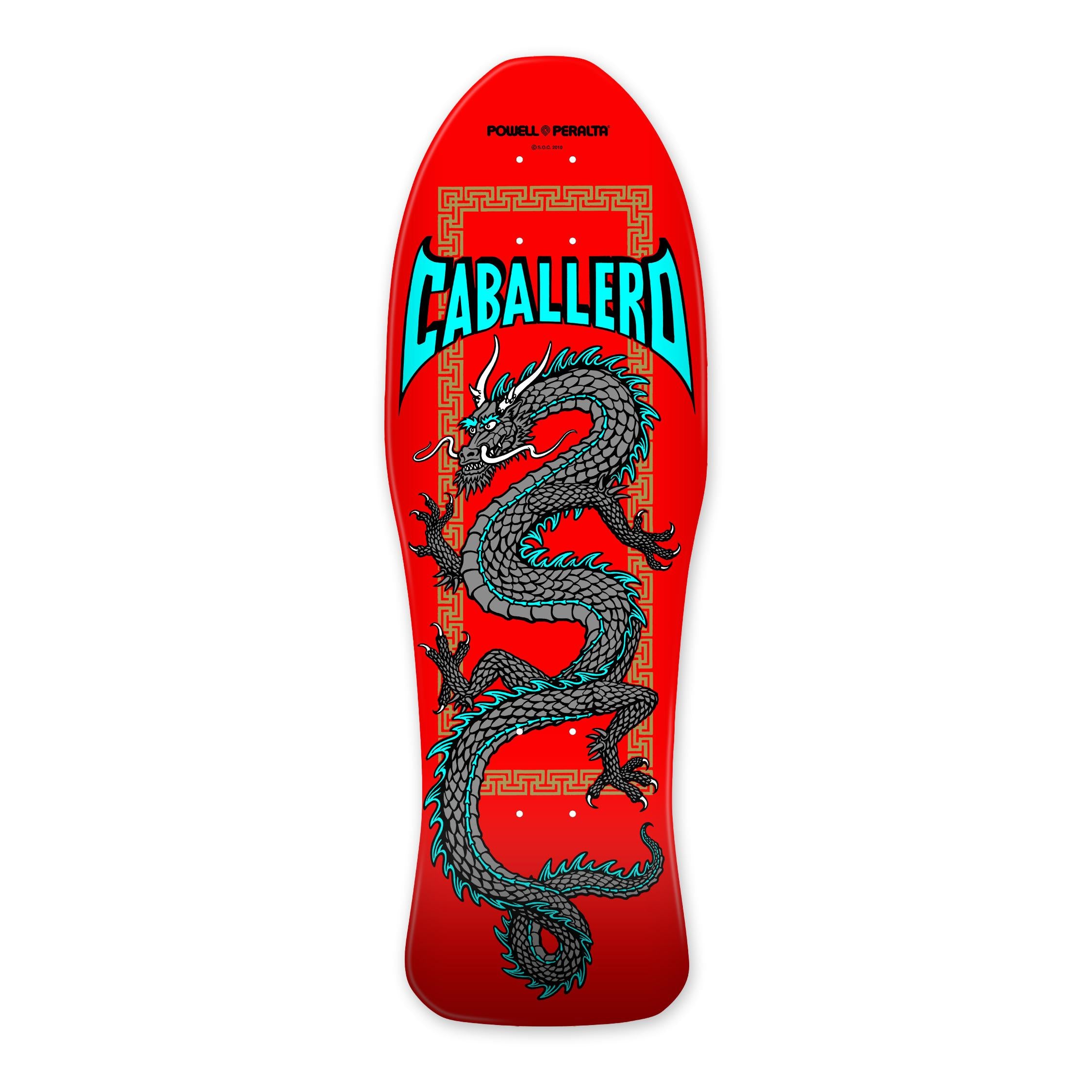 Powell-Peralta Steve Caballero Chinese Dragon Skateboard, Red / Silver